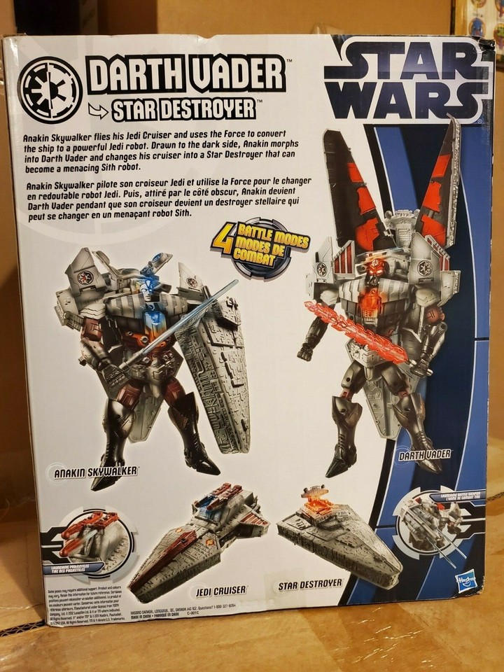 2012 Star Wars Transformers Darth Vader To Star Destroyer Brand New ...