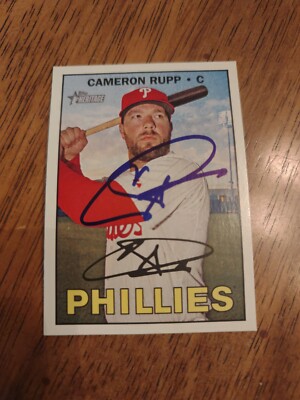Cameron Rupp Autographed 2016 Topps Heritage Signed Baseball Card 658 ...