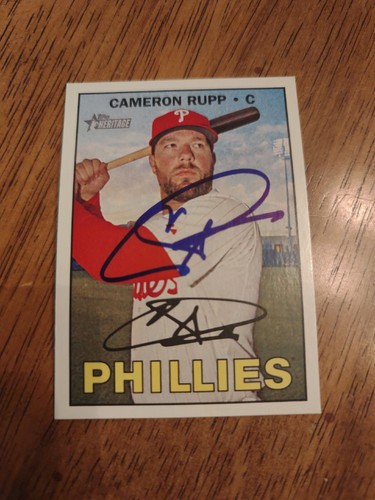 Cameron Rupp Autographed 2016 Topps Heritage Signed Baseball Card 658 ...