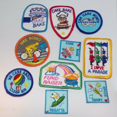 Lot of 10 Girl Scout Patches (Regatta/Cake Bake/Bike Rodeo/Parade, Etc ...
