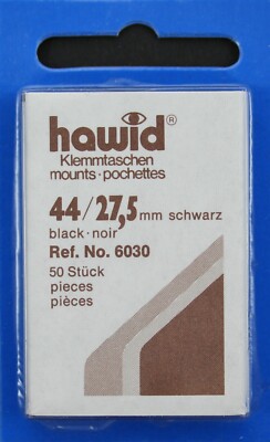 Hawid Stamp Mounts 44x27.5mm - Black (50) | eBay