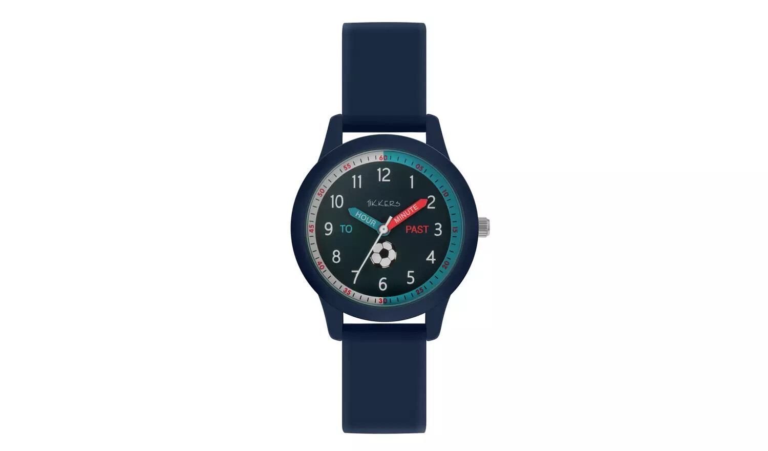 Tikkers Kids Blue Football Silicone Strap Watch Gift Set atk1071 | eBay