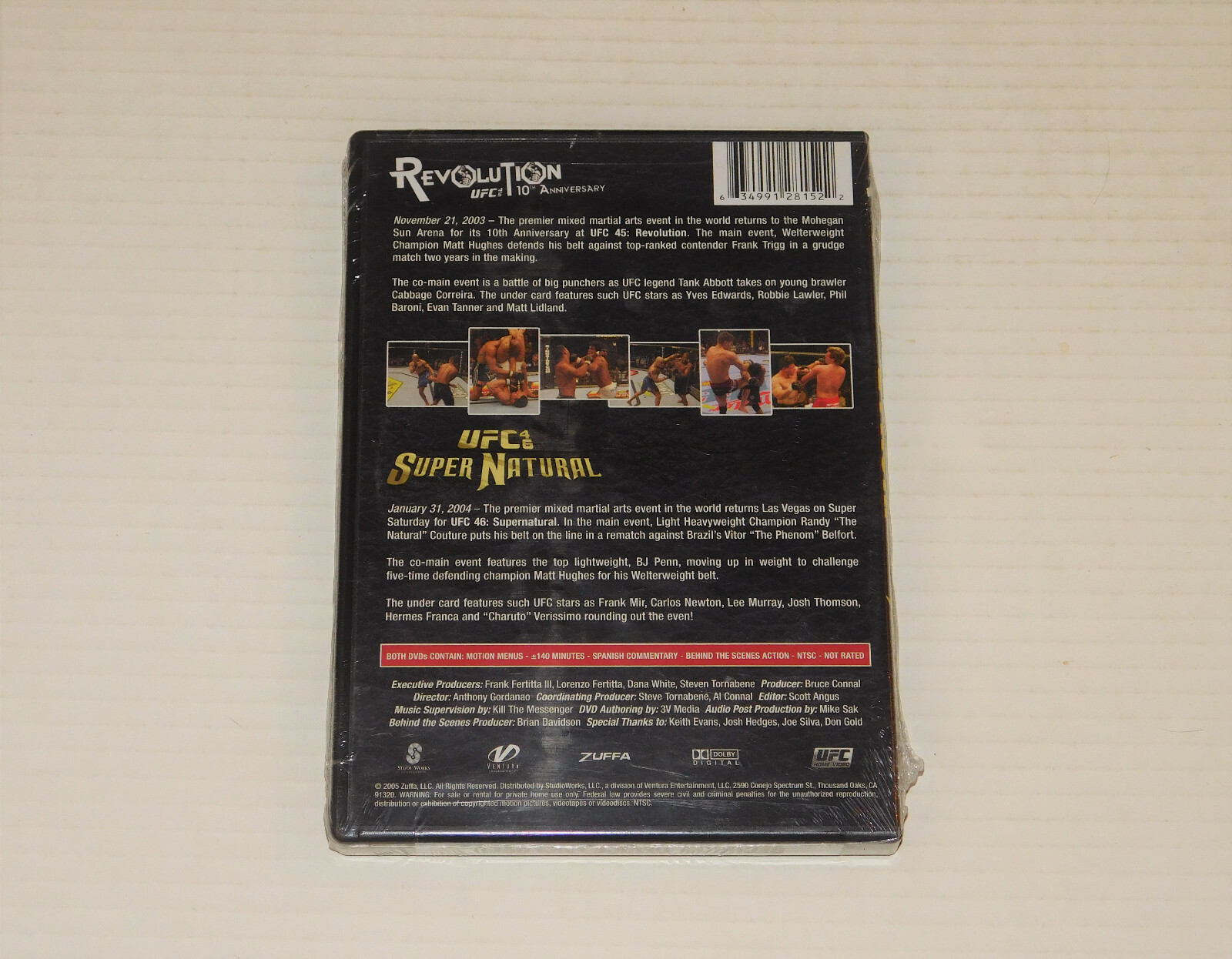 UFC 45 46 2 Pack (DVD, 2005, 2-Disc Set, 2 Pack Slim Double) for sale ...