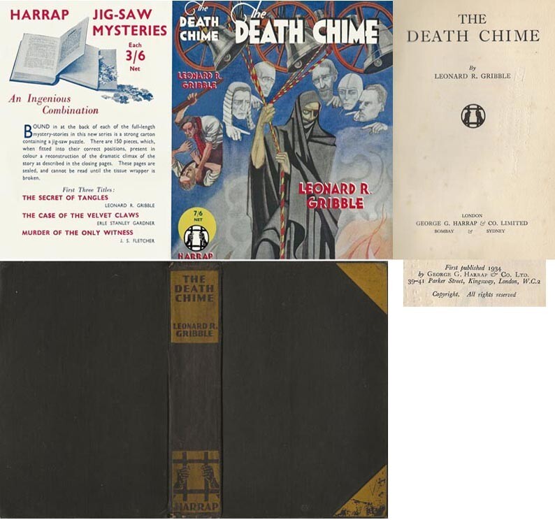 Leonard Gribble THE DEATH CHIME 1st w/fdj 1934 Murder mystery | eBay