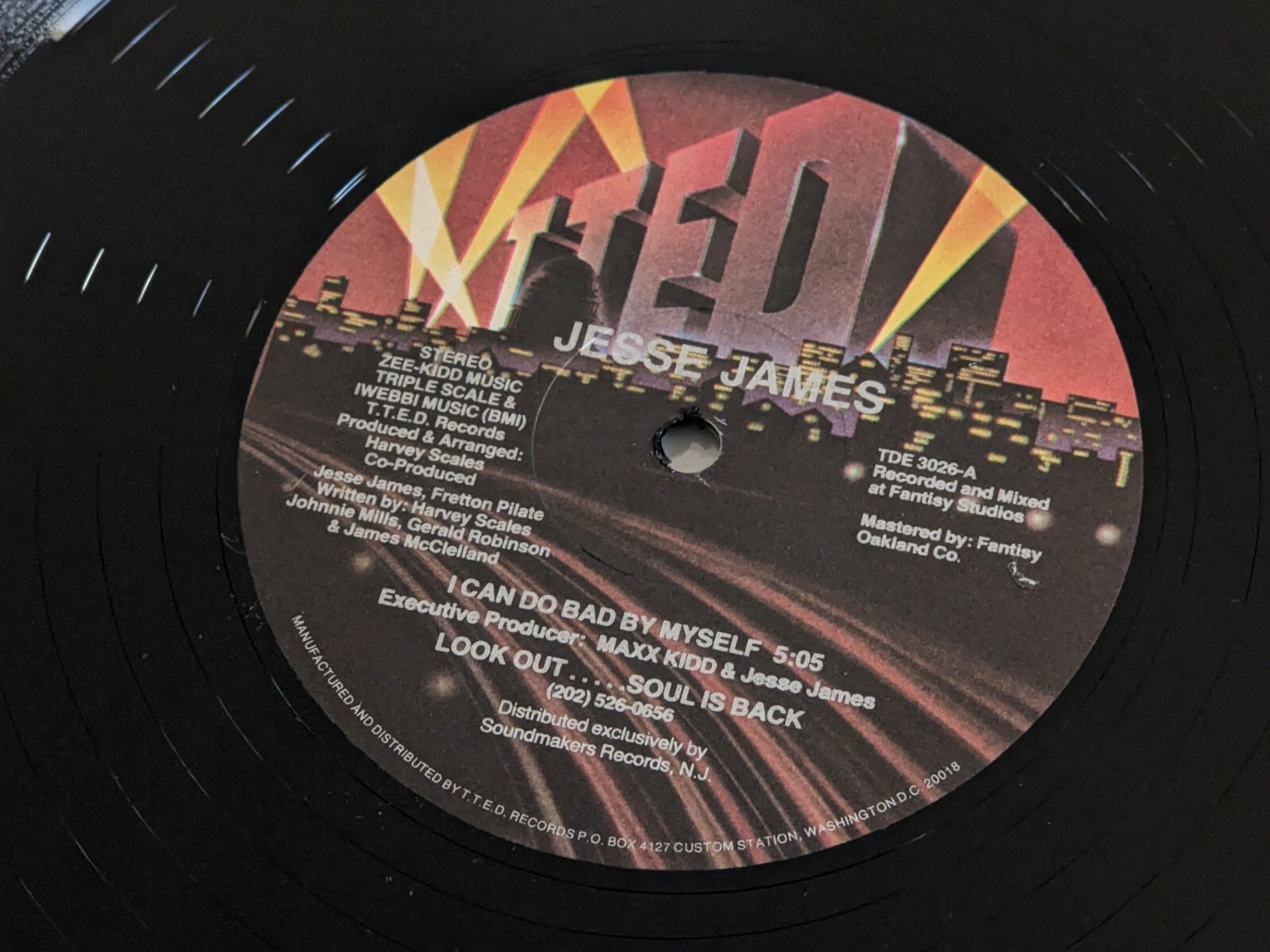 JESSE JAMES I Can Do Bad By Myself 12" Single Vinyl TTED Funk Soul 1987 ...