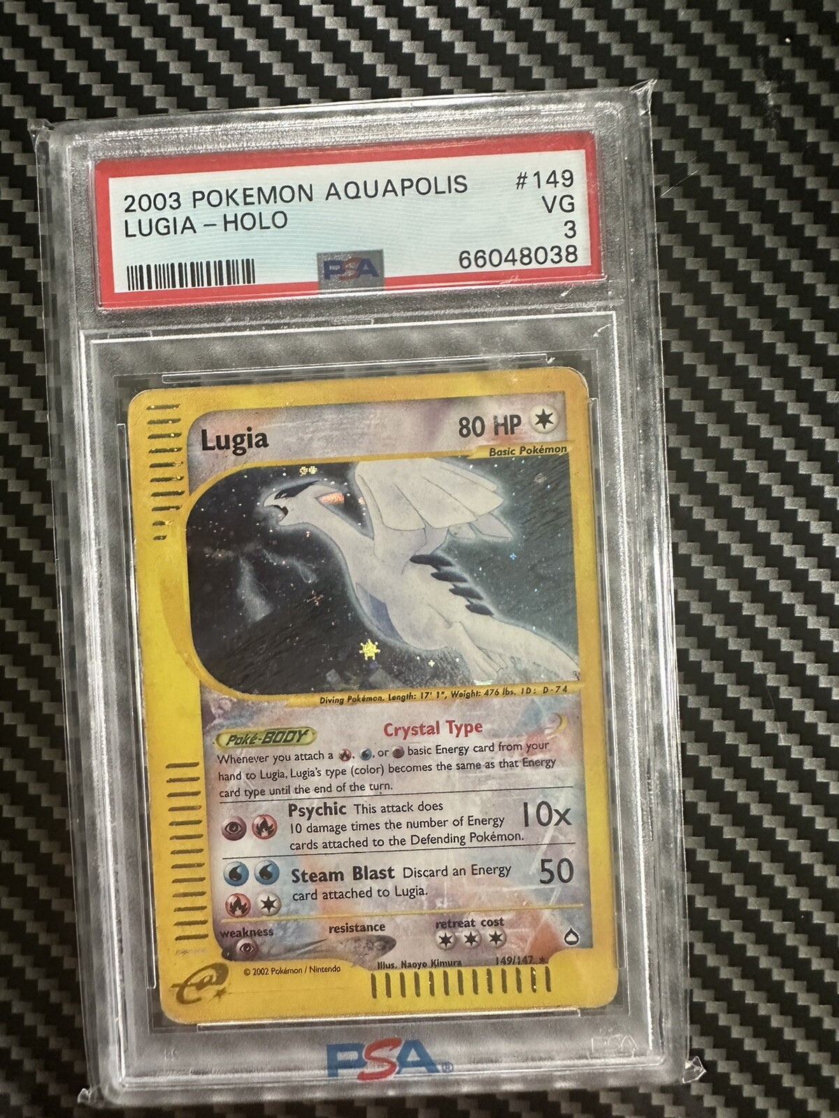 2003 POKEMON AQUAPOLIS CRYSTAL LUGIA HOLO 149/147 PSA 3 | eBay