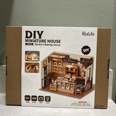 Rolife DIY Becka's Baking House LED Mini Dollhouse DG161, 14+ Family ...