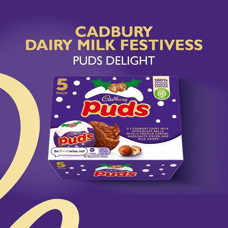 Cadbury Christmas Dairy Milk Puds Multipack, Chocolate with 5 Box | eBay UK