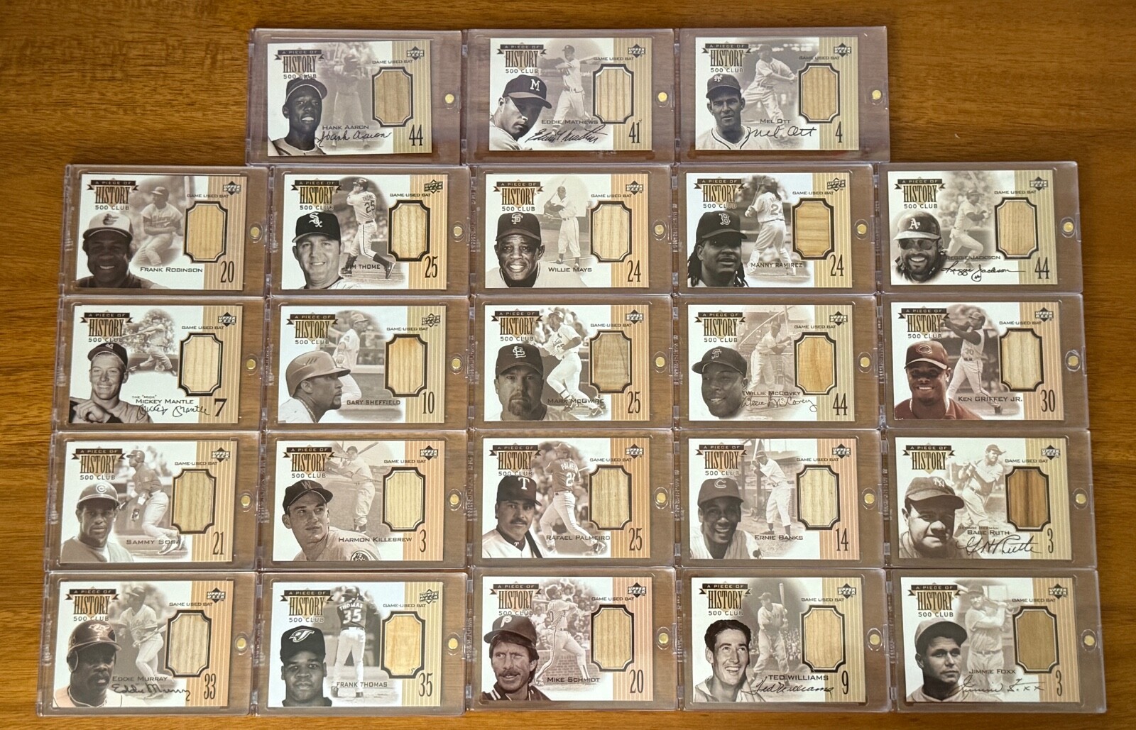 Upper Deck A Piece of History 500 HR Club Complete 23 Card Master Set ...