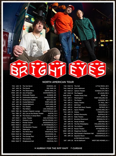 BRIGHT EYES Tour 2025 Ltd Ed RARE Poster! CONOR ORBEST CURSIVE Indie ...