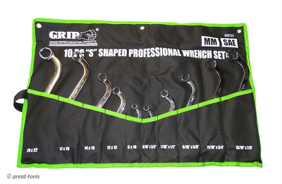 S-SHAPED WRENCHES, mm & sae, automotive tools, professional obstruction ...