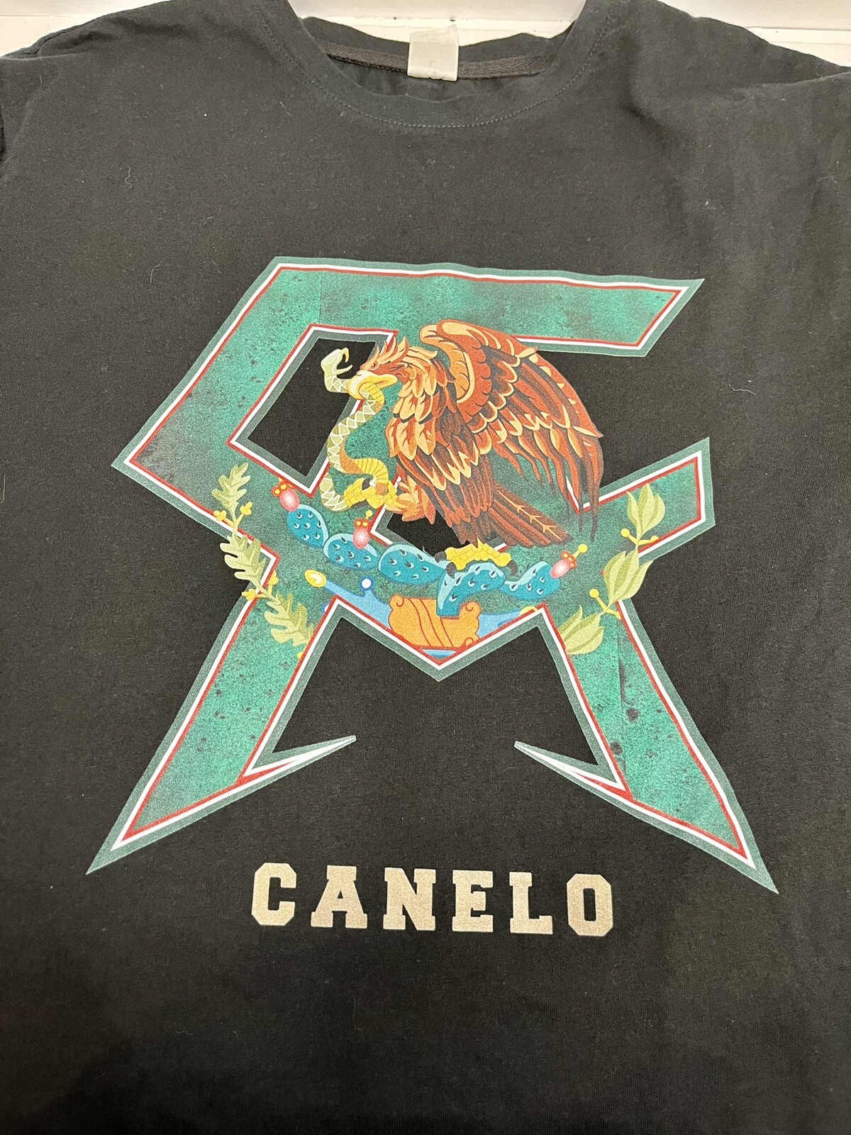 Canelo Alvarez Boxing Mexico Flag Vibrant Logo Black … - Gem