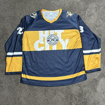 Nashville Sounds Nashville Predators Hit City Preds Hockey Jersey Adult ...