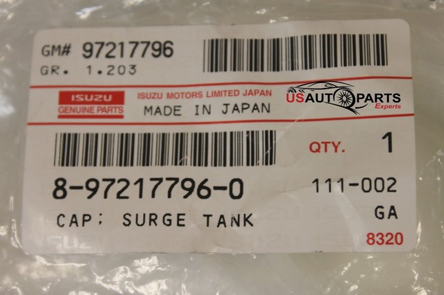 8-97217-796-0 Isuzu Surge Tank Cap GM 97217796 for sale online | eBay