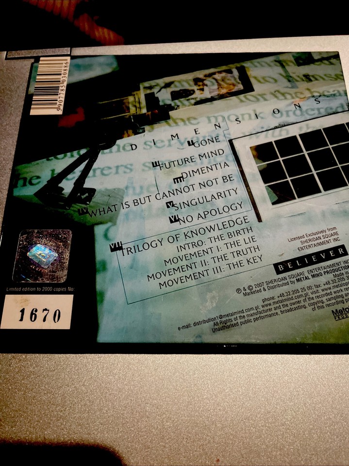 Believer - Dimensions [Digipak] CD 2008 Metal Mind - MASS CD 1074 DG ...