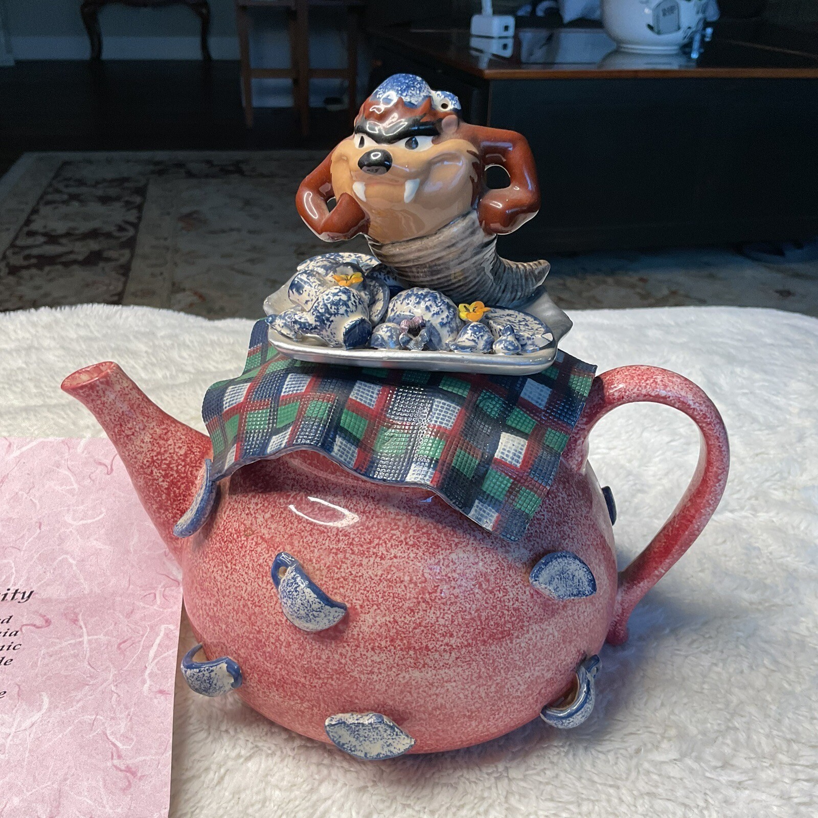 Teapot WOW!!! TAZ!! WARNER BROS TAZ'S TEA PARTY! 1996 SIGNED 170 Of 300 ...
