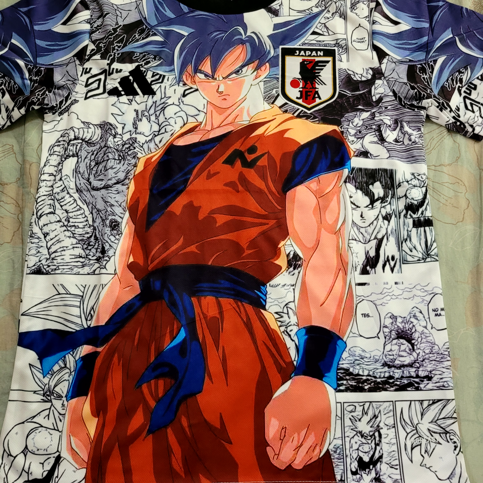 Japan Soccer Jersey Dragon Ball Z Goku Jersey Concept Anime Edition S,M ...
