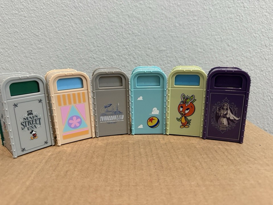 2025 Disney Parks Mystery Figurine Trash Can Six Set Haunted Mansion ...