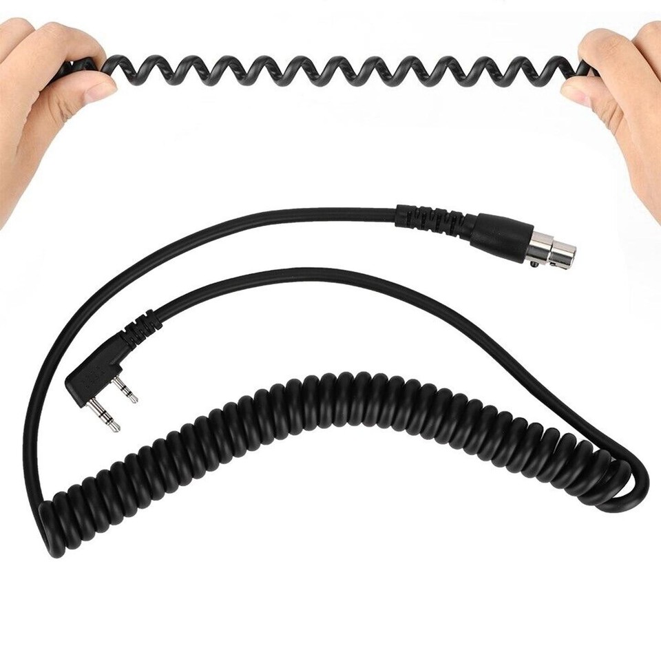 2.6ft 2Pin to 5Pin K Cable for Kenwood/HYT/Baofeng/Relm Two Way Radio ...