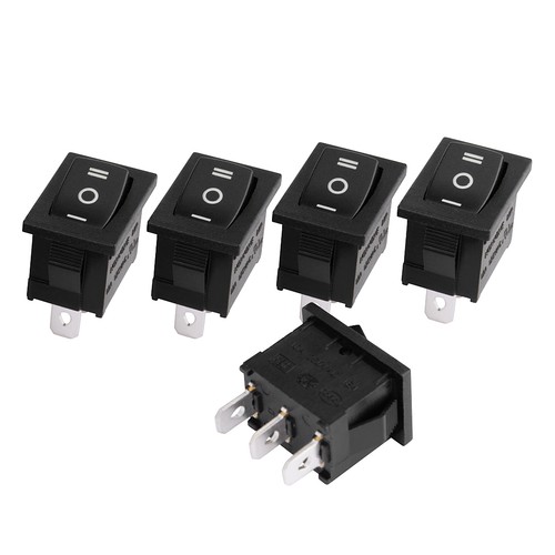 5Pcs AC 125V/12A 250V/10A SPDT 3P 3 Positions Rocker Switch Black | eBay