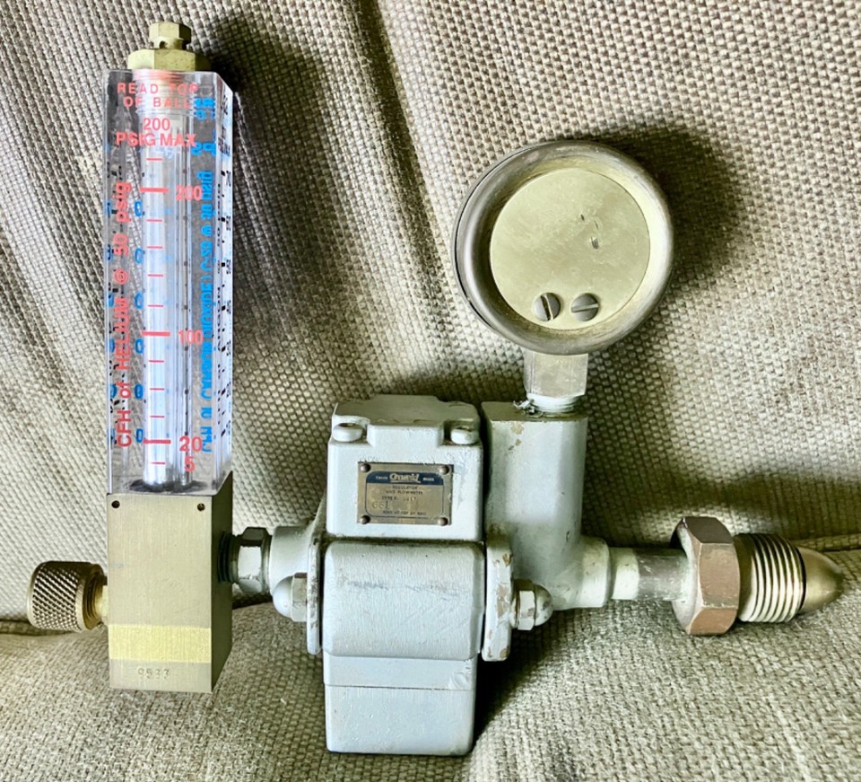 Oxweld Multigas Regulator R-5007 w/ Linde 3500psi Gauge and L-32 Flow ...