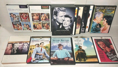 Lot 12 Classic Movie DVDs TCM Tracy Hepburn Peck Fonda Temple Stewart 4 ...