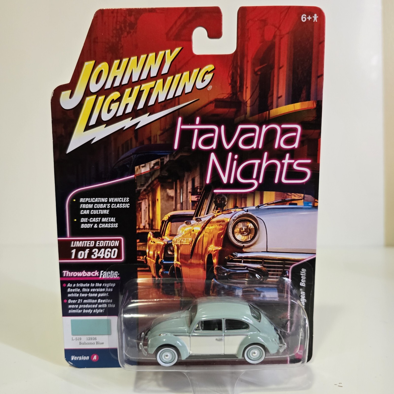 Johnny Lightning Havana Nights 1965 Volkswagen Beetle Bahama Blue 1 of ...