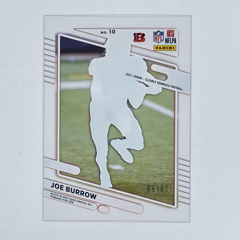 2021 Clearly Donruss Blue Joe Burrow /99 #10 Cincinnati Bengals | eBay