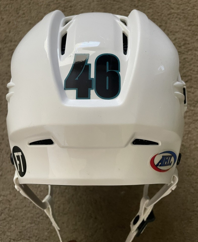 CCM Super Tacks X Hockey Helmet - Pro Stock HTSPTX White Alex Steeves Game Worn | eBay