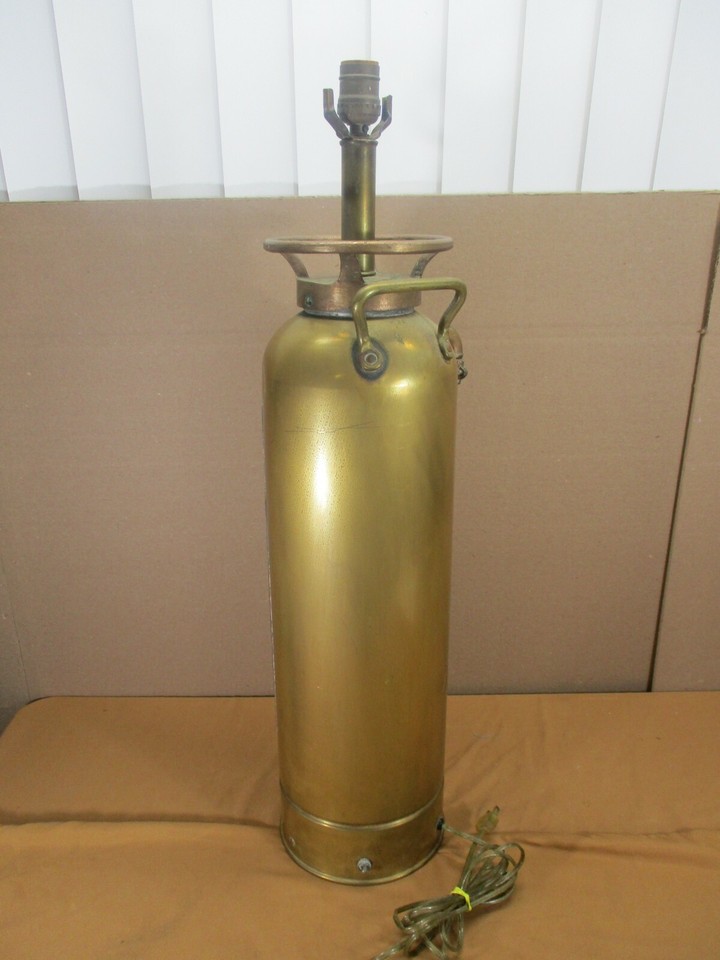 Vintage American LaFrance Fire Engine Copper Fire Extinguisher Lamp | eBay