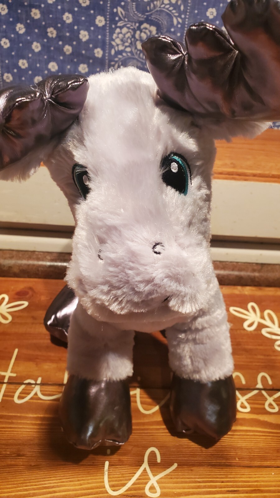 BUILD A BEAR Gray Gust Moose Plush Reindeer Silver Hooves Stuffed ...