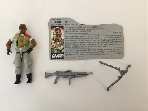GI Joe V2 Roadblock + File Card - 1986 - Read Description | eBay