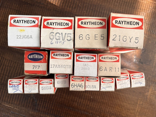 17 - Vintage Vacuum Tubes Lot Raytheon Radio Electronic | eBay