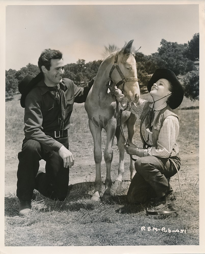 ANN JEFFREYS ROBERT RYAN Pony CANDID Vintage RETURN OF BAD MEN RKO ...