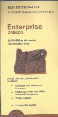 USGS 1:100,000 edition topographic map Enterprise Oregon | eBay