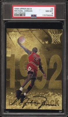 1998 UD GATORADE MICHAEL JORDAN GATORADE #8 MICHAEL JORDAN PSA 8 | eBay