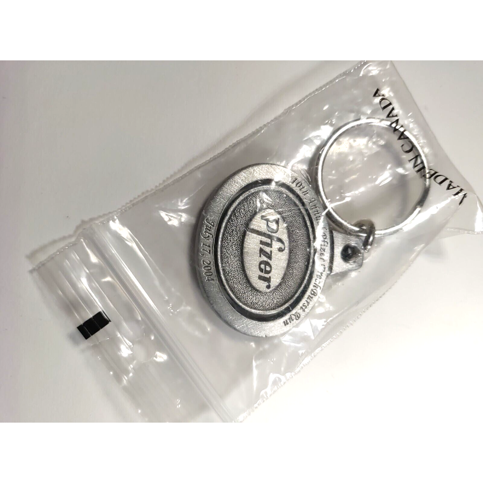 Pfizer Spinner Keychain July 17 2004 10 Annual FreshBurst Run Pewter ...