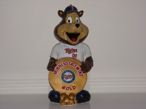 TC BEAR Mascot Coin Bank Statue Figurine MLB Minnesota Twins Limited ...