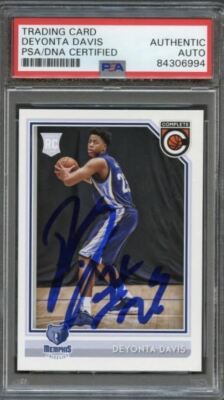 2016-17 Panini Complete #85 Deyonta Davis Signed Card AUTO PSA Slabbed ...