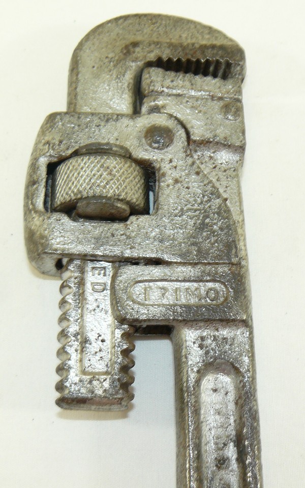 Vintage Trimo 10" Adjustable Pipe Wrench Drop Forged Steel Plumbing ...