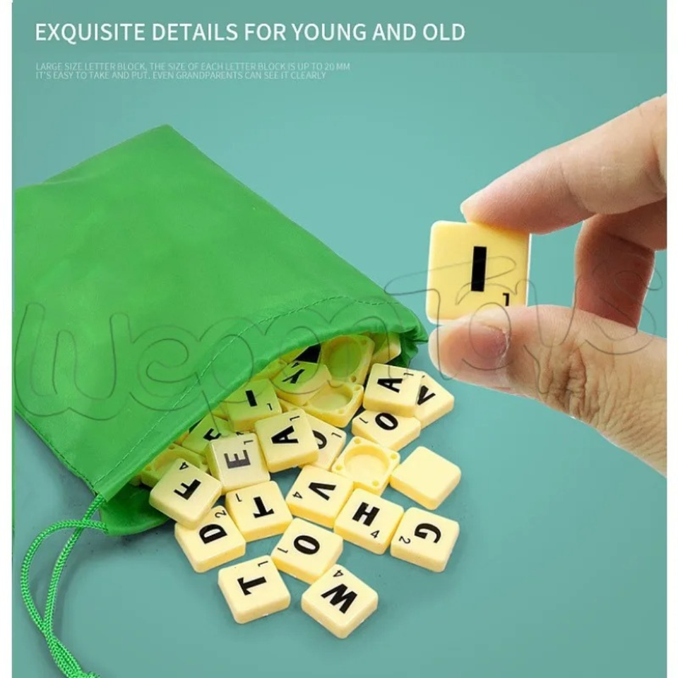 AU Scrabble Game Kid Adult Educational Toy Hot Fun Party Game Family ...