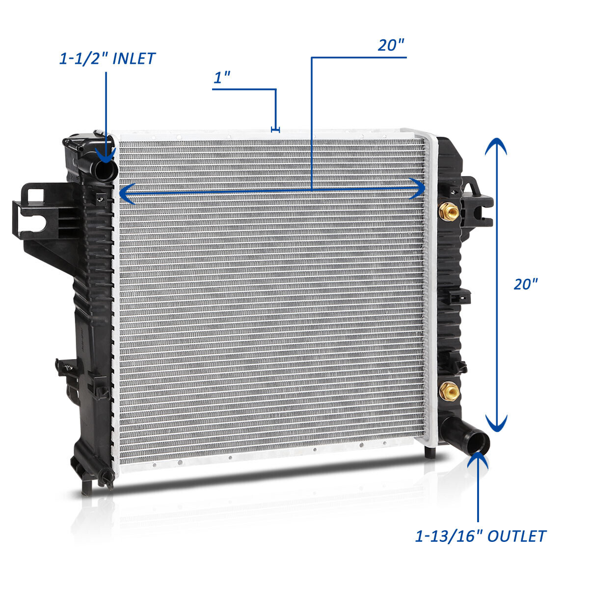 For 02-06 Jeep Liberty 3.7L V6 OE Style Aluminum DPI 2481 Radiator ...