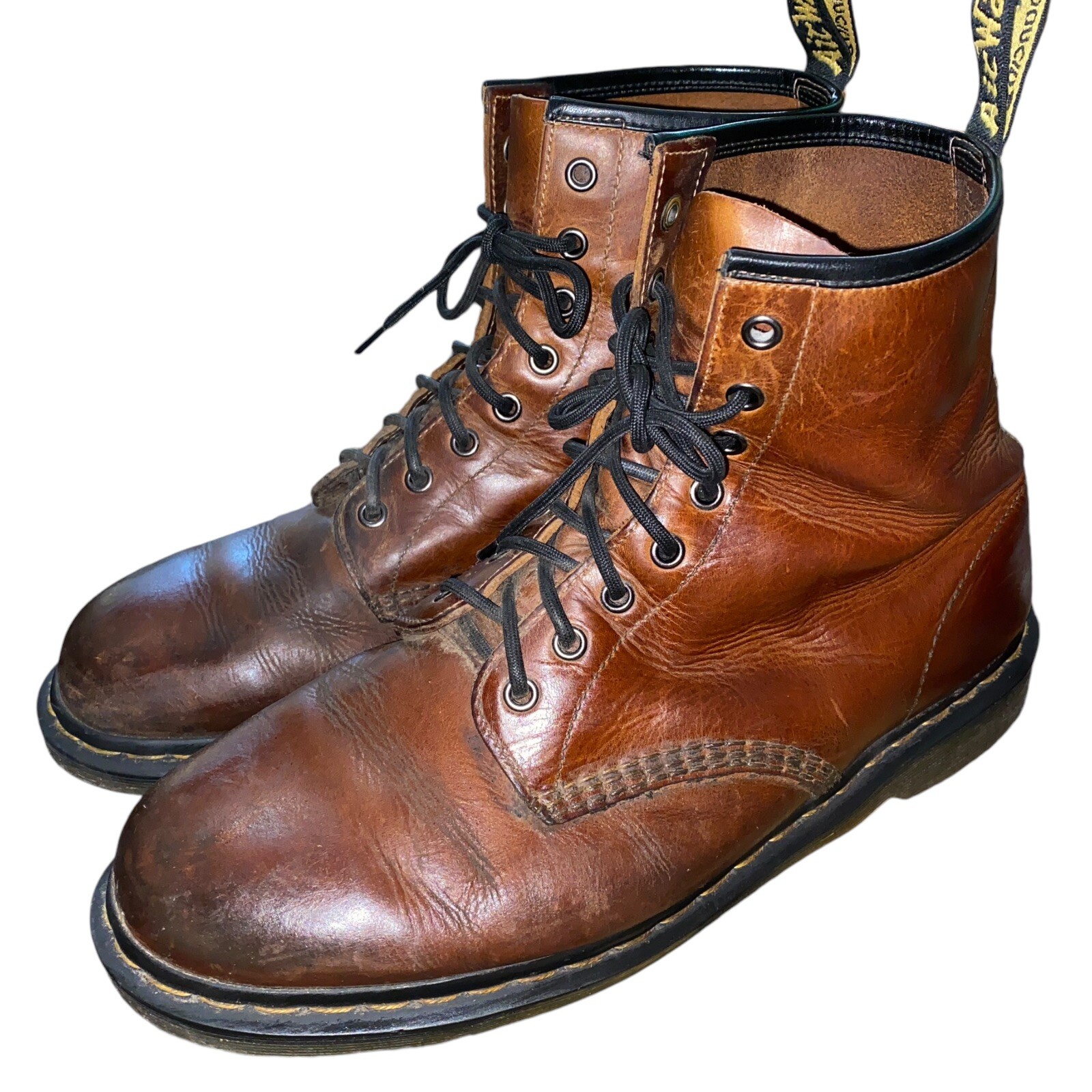 Dr Martens The Original Boots Brown Leather Men’s Siz… - Gem