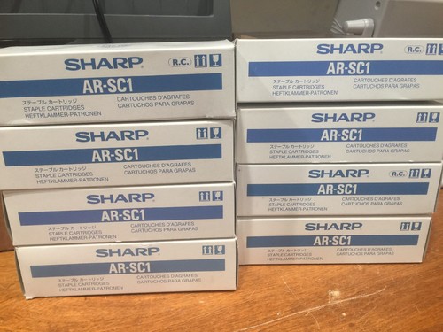 NIB LOT of 22 (66,000) Staple Cartridges Sharp AR SC 1 OEM Box 8 boxes ...