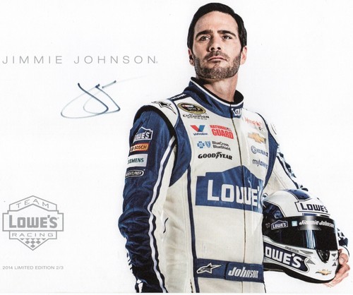 2014 JIMMIE JOHNSON AUTOGRAPHED 8X10 HERO CARD AWESOME | eBay