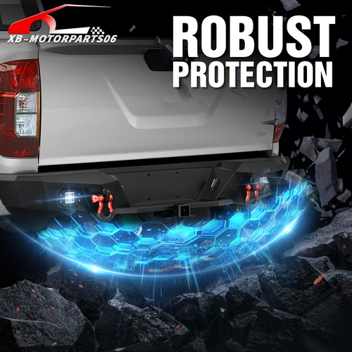 Rear Bumper W/ Sensors Holes & 18W LED Lights For 2015-2019 Nissan ...