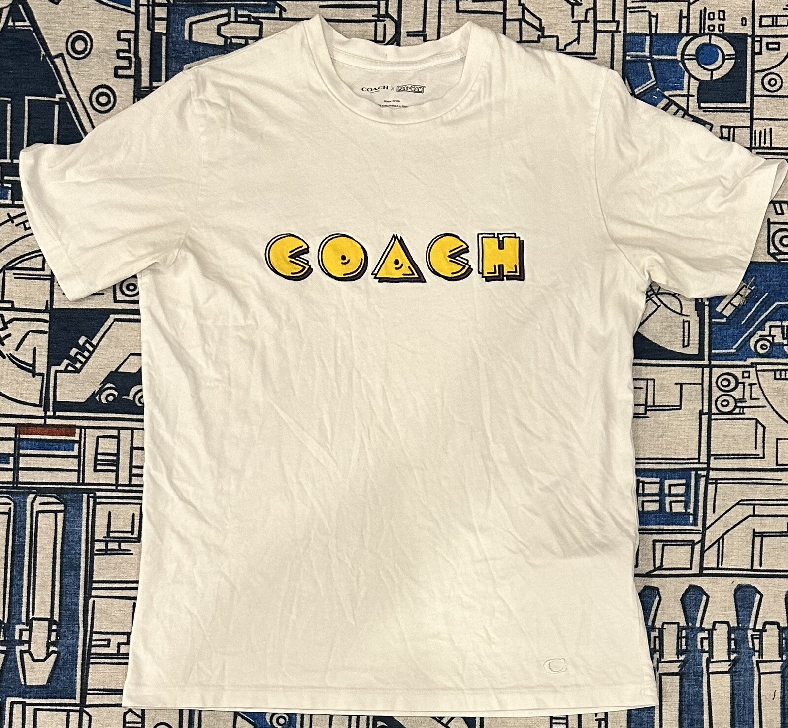 Coach x Pacman Embroidered T-Shirt White Pac-man Namc… - Gem