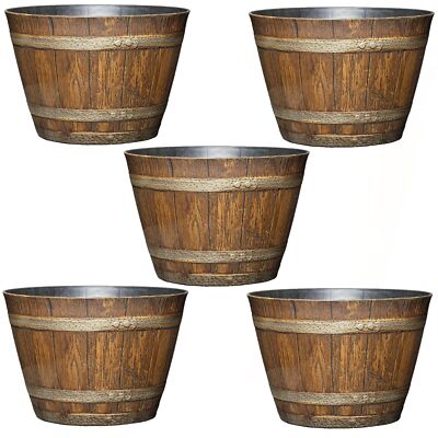 Classic Home and Garden Whiskey Resin Flower Pot Barrel | eBay