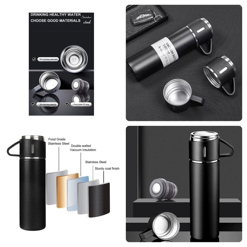 Thermo Coffee Travel Mug Stainless Steel Vacum Flask Double Layer Gift ...