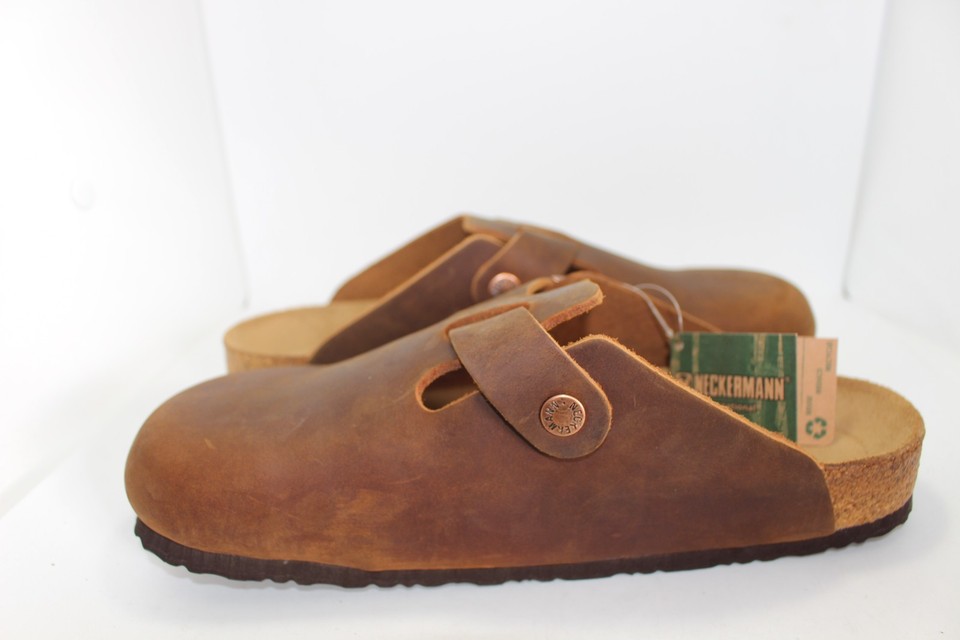 SHOES/FOOTWEAR -Neckermann N2724 cafe leather clog mens | eBay